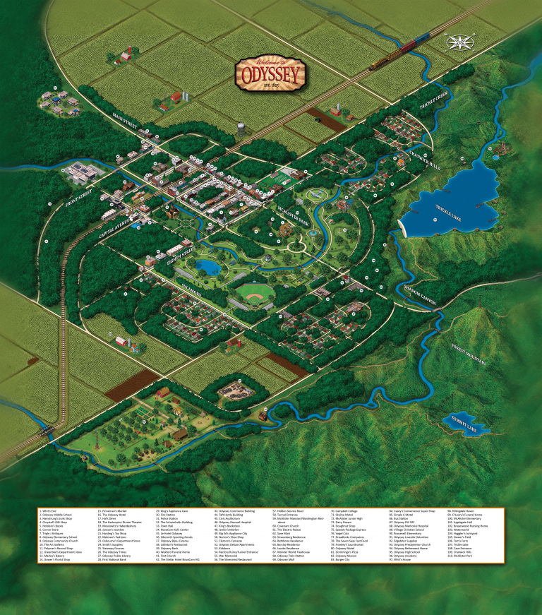 Official Town of Odyssey Map - Adventures in Odyssey